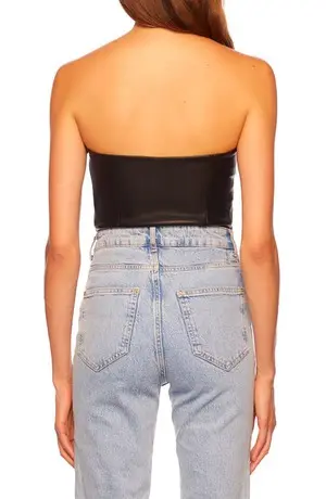 Susana Monaco Faux Leather Tube Top