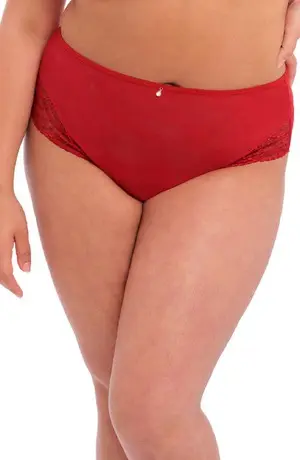 Elomi Priya Full Figure High Waist Briefs Haute Red