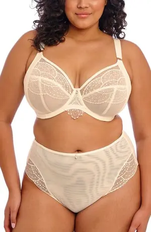 Elomi Priya Full Figure High Waist Briefs - Vanilla