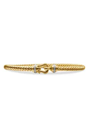 David Yurman David Yurman Buckle Cablespira® Bracelet Gold/diamond