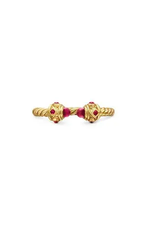 David Yurman David Yurman Renaissance Ring In 18K Gold With Gemstones And Diamonds Ruby