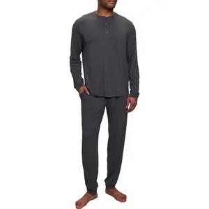 Eberjey Henry Jersey Pajamas - Charcoal Heather