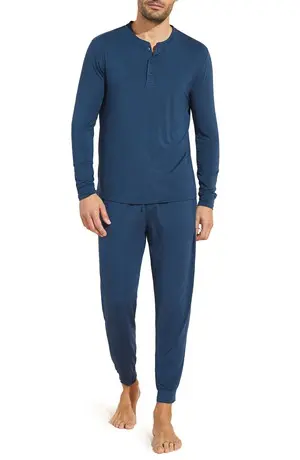 Eberjey Henry Jersey Pajamas Indigo Blue