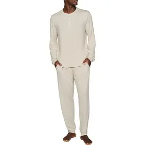 Eberjey Henry Long Sleeve Jersey Pajama Set - Moonstruck