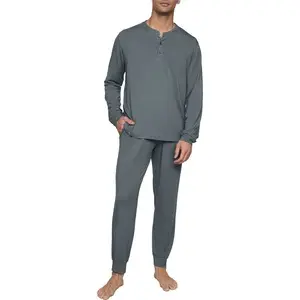 Eberjey Henry Jersey Pajamas - Stone Blue
