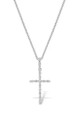 Bony Levy Diamond Cross Pendant Necklace - White Gold