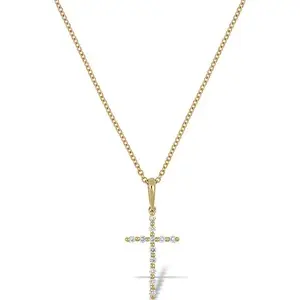 Bony Levy Diamond Cross Pendant Necklace - Yellow Gold/diamond