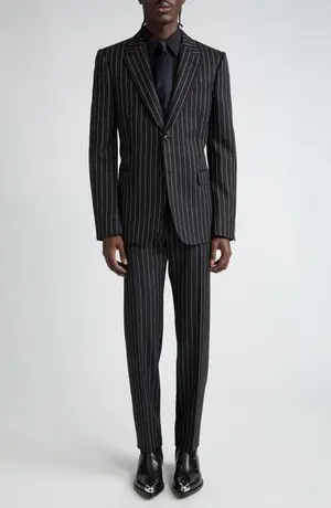 Alexander McQueen Alexander Harness Stretch Poplin Button-up Shirt - Black