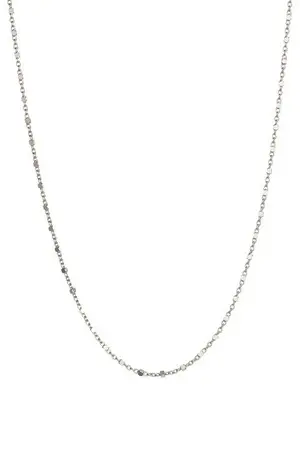 Bony Levy 14k Gold Beaded Chain Necklace - White Gold