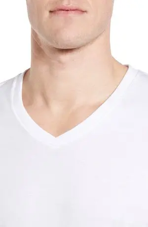 Nordstrom 4-pack Trim Fit Supima® Cotton V-neck T-shirts