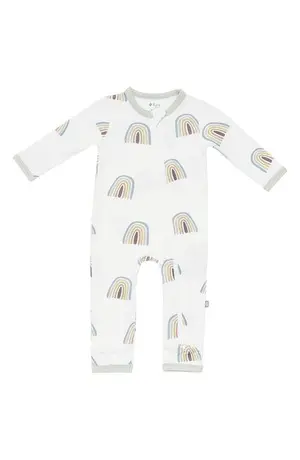 KYTE BABY Zip-up Romper Aloe Rainbow