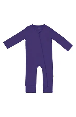 KYTE BABY Zip-up Romper Eggplant