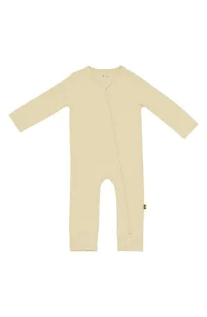 KYTE BABY Zip-up Romper Wheat