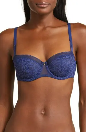 Chantelle C Jolie Underwire Demi Bra Blue Danube