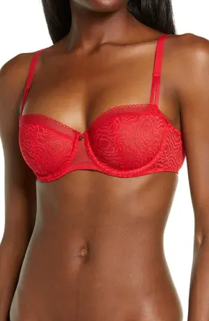 Chantelle C Jolie Underwire Demi Bra Poppy Red