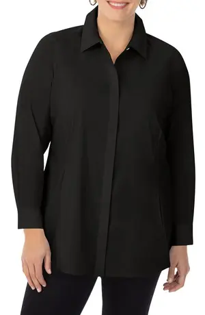 Foxcroft Foxcroft Cici Stretch Tunic Shirt Black