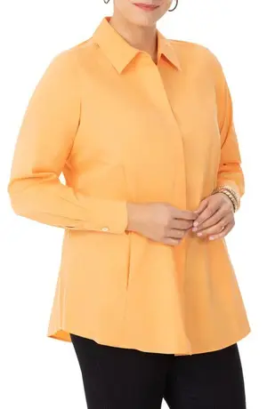 Foxcroft Foxcroft Cici Stretch Tunic Shirt Mellow Melon
