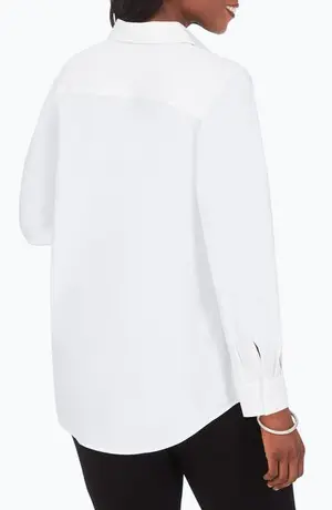 Foxcroft Cici Stretch Tunic Shirt - White