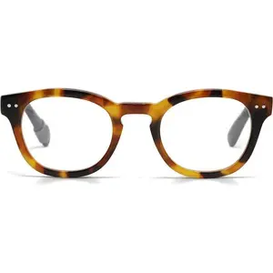Eyebobs Eyebobs Waylaid 45mm Round Reading Glasses Pecan Tortoise Stripe