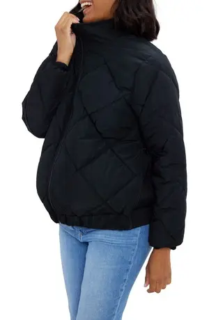 Ingrid & Isabel® Maternity Puffer Jacket - Black