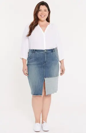 NYDJ Center Slit Midi Skirt