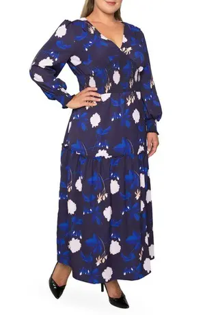 STANDARDS & PRACTICES Floral Smock Waist Maxi Dress - Blooms