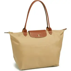 Longchamp LONGCHAMP Large Le Pliage Tote Beige