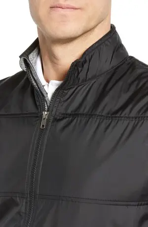 Cutter & Buck Stealth Hybrid Quilted Full Zip Vest - Black