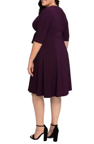 KIYONNA Essential Wrap Dress - Plum Passion