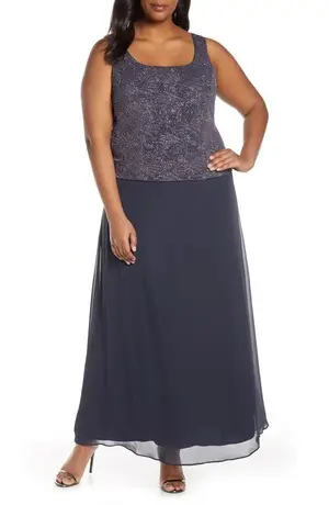 Alex Evenings Mock Two-piece Gown With Jacket