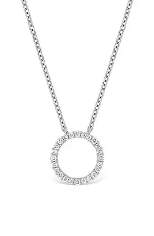 Bony Levy Icons Petite Circle Diamond Pendant Necklace