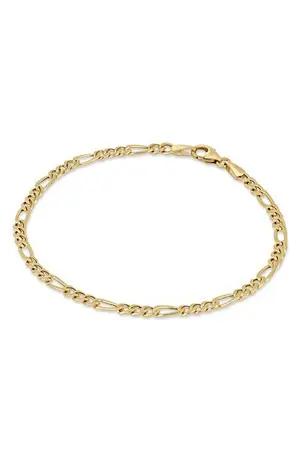 Bony Levy 14k Gold Figaro Chain Bracelet - Yellow