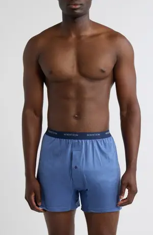 Nordstrom 3-pack Supima® Cotton Boxers - Blue Bijou Multi