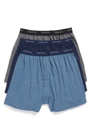 Nordstrom 3-pack Supima® Cotton Boxers - Navy/charcoal/blue