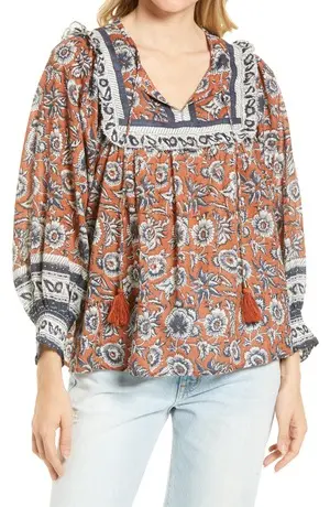 CLEOBELLA Amy Organic Cotton Peasant Blouse