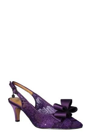 J. Reneé Yazmine Pointed Toe Slingback Pumps - Purple