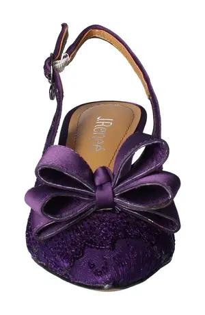 J. Reneé Yazmine Pointed Toe Slingback Pumps - Purple