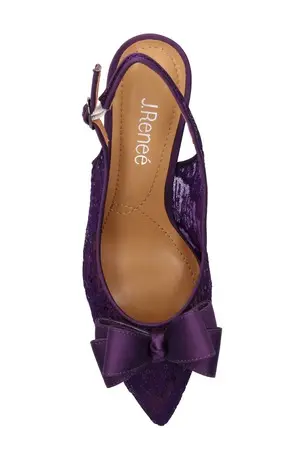 J. Reneé Yazmine Pointed Toe Slingback Pumps - Purple