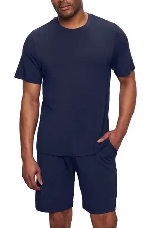 Eberjey Henry Stretch Tencel® Modal Short Pajamas - Navy