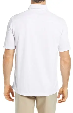 Johnston & Murphy Slub Polo - White