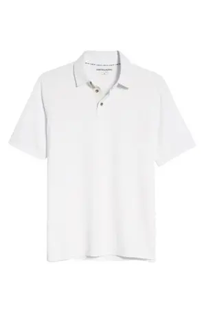 Johnston & Murphy Slub Polo - White