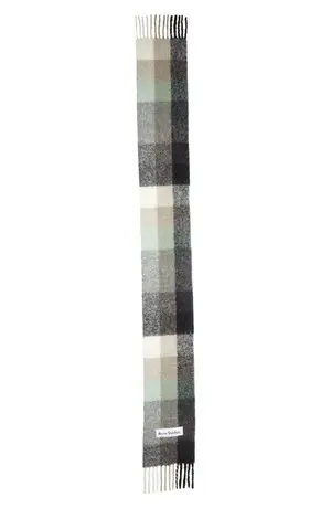 Acne Studios Vally Plaid Alpaca Green/ Grey/ Black