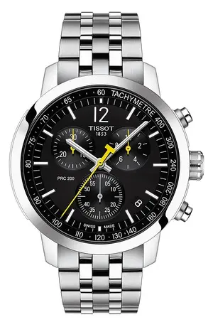 TISSOT Tissot PRC 200 Chronograph Bracelet Watch Black