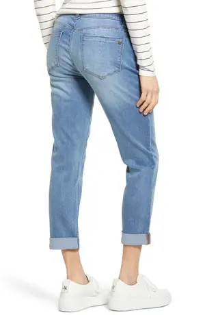 Wit & Wisdom Ripped Crop Straight Leg Jeans