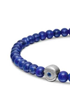 David Yurman Evil Eye Beaded Bracelet - Silver