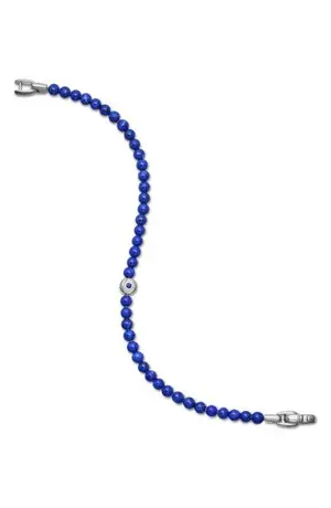 David Yurman Evil Eye Beaded Bracelet - Silver