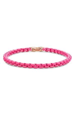 David Yurman Bel Aire Chain Bracelet - Rose Gold/hot Pink