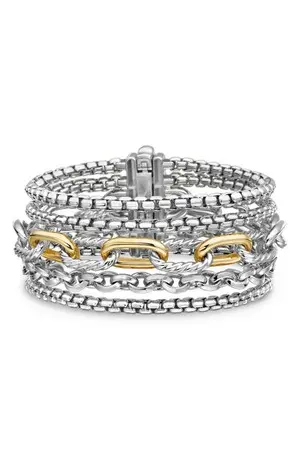 David Yurman Multi-row Chain Bracelet - Silver