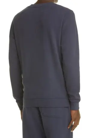 Sunspel French Terry Crewneck Sweatshirt - Navy