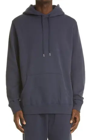 Sunspel French Terry Pullover Hoodie - Navy